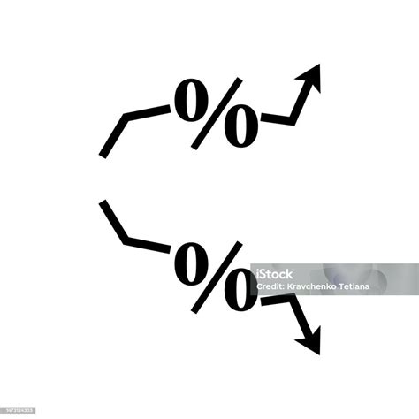 백분율 위쪽 아래쪽 화살표 사업 개념입니다 가격 그래픽 요소 벡터 그림입니다 가격에 대한 스톡 벡터 아트 및 기타 이미지
