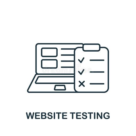 Website Testing Icon Line Simple Web Development Icon For Templates Web Design And