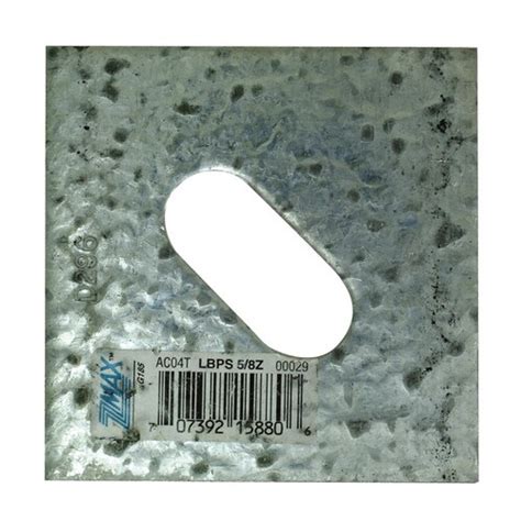 Simpson Strong Tie Lbps 3 In X 3 In Zmax® Galvanized Slotted Bearing Plate With 5 8 In Bolt