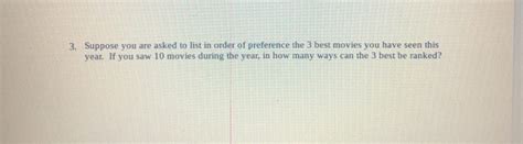 Solved Identify Each As Either A Permutation Or A Chegg Com
