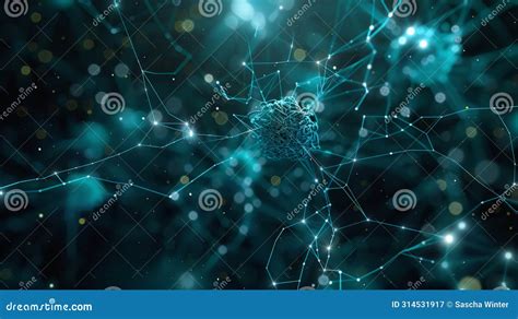 Synaptic Illumination Mapping The Neural Network Stock Image Image