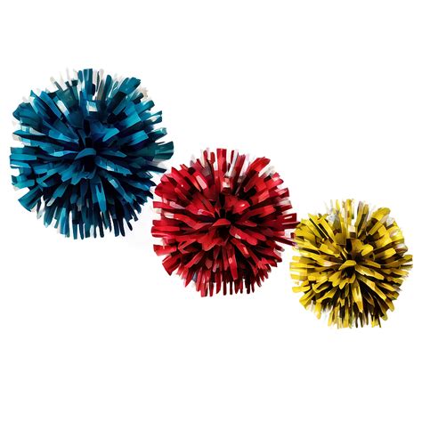 Two Tone Cheer Pom Poms Png Xfp Png Image