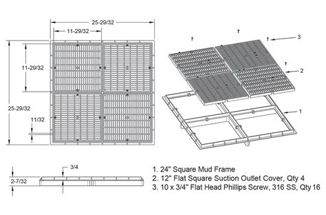 Aquastar 24xxx 24 Square Frame With Four 12
