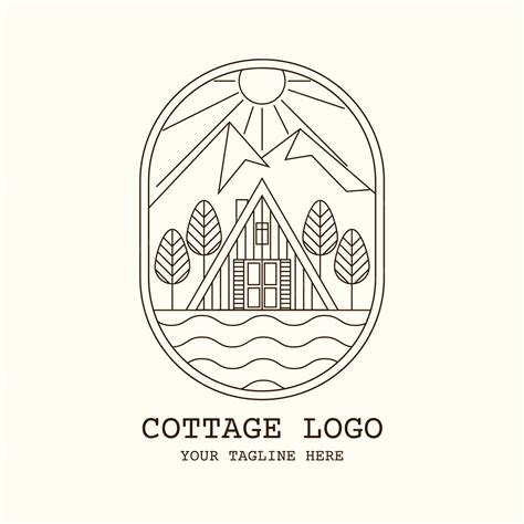 Free Vector Hand Drawn Cottage Logo