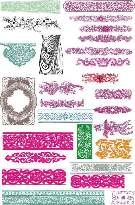 Simple Decorative Ornament Set Vector Free Download