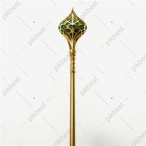 Golden Scepter With Green Gemstone Royal Symbol Backgrounds  Free