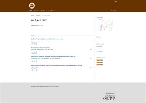 Frontiers in Science and Engineering FSE ISSN 2710 0588 知乎