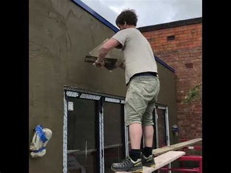 Rendering Tyrolean Finish DCR Plastering And Rendering YouTube