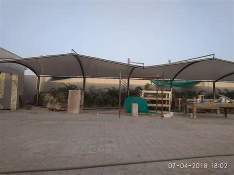 Tunnel Modular Car Parking Tensile Structure Coated At Rs 325 Sq Ft In