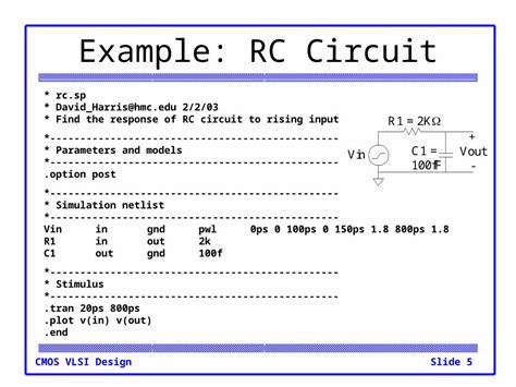 PPT Introduction To CMOS VLSI Design SPICE Simulation DOKUMEN TIPS
