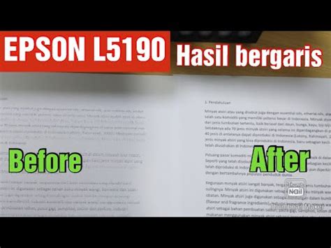 Cara Mengatasi Printer Epson L5190 Bergaris Tinta Hitam Tidak Keluar
