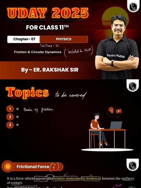 Friction And Circular Dynamics 01 Class Notes Uday 2025 Pdf