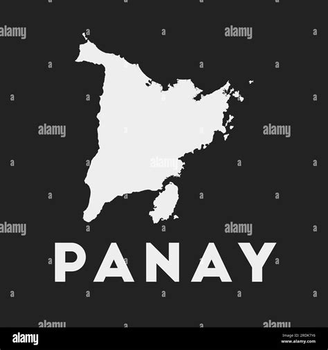 Icône Panay Carte de l île sur fond sombre Carte élégante de Panay