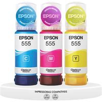 Kit Tintas Originais Epson T Amarelo Ciano