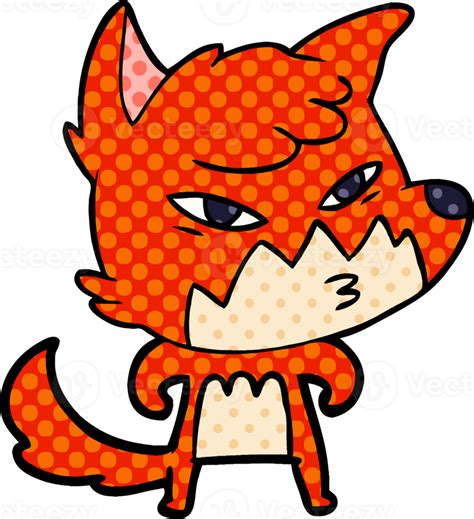 Clever Cartoon Fox Drawing 46959005 Png