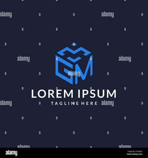 GM Logo Hexagon Designs Best Monogram Initial Logo With Hexagonal