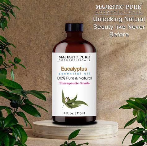 Majestic Pure Aceite esencial de eucalipto de grado terapéutico aceite puro y natural de