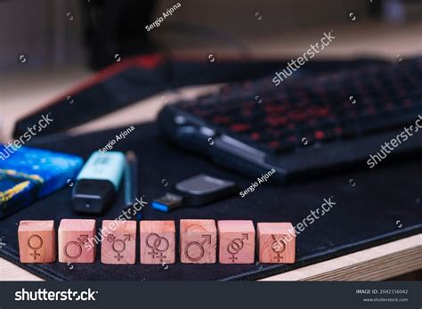3 Sexual Orientation Signs Wooden Dice Royalty Free Images Stock