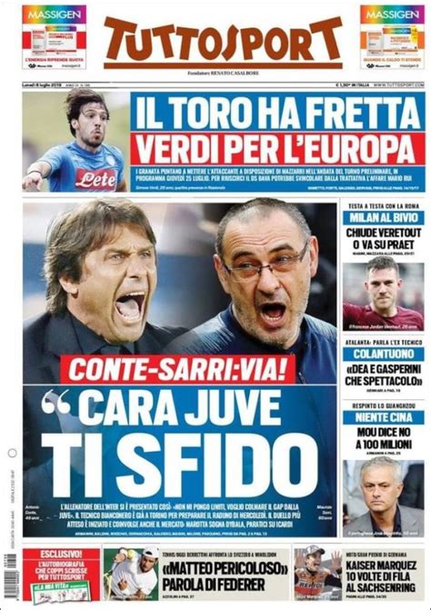 Tapa Del Diario Tutto Sport Italia 8 De Julio De 2019 Infobae