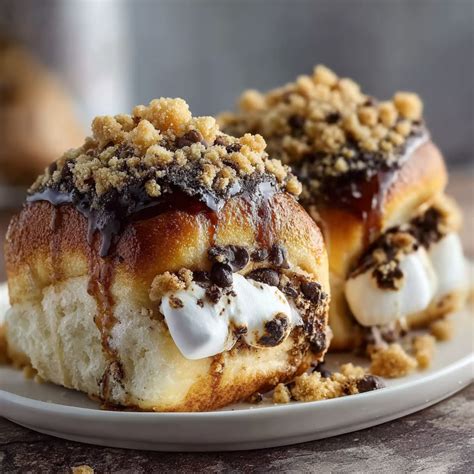 Gooey Golden Smores Rolls Easy Chocolate Marshmallow Dessert Rolls