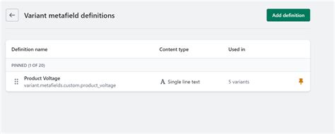 Solved Display Variant Metafields For Each Variant Shopify Community