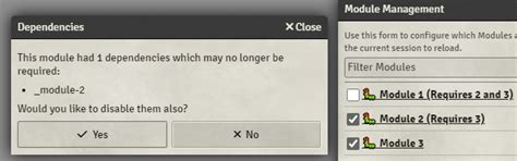 The Module Manager Disables Dependency That Isnt Listed In The