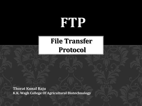 File Tranfer Protocol Ppt
