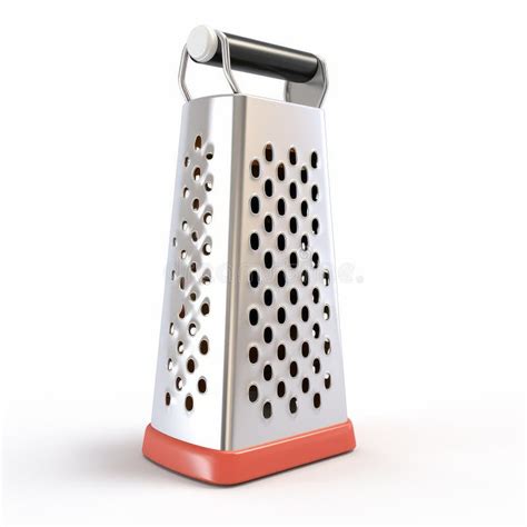 Vibrant 3d Grater On White Background Lorser Feitelson Style Stock Illustration Illustration