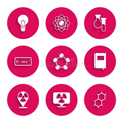 Set Molecule Radioactive In Location Chemical Formula Book Equation Solution Test Tube And