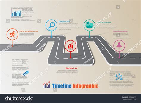 Design Template Road Map Timeline Infographic Stock Vector Royalty Free 670964137 Shutterstock
