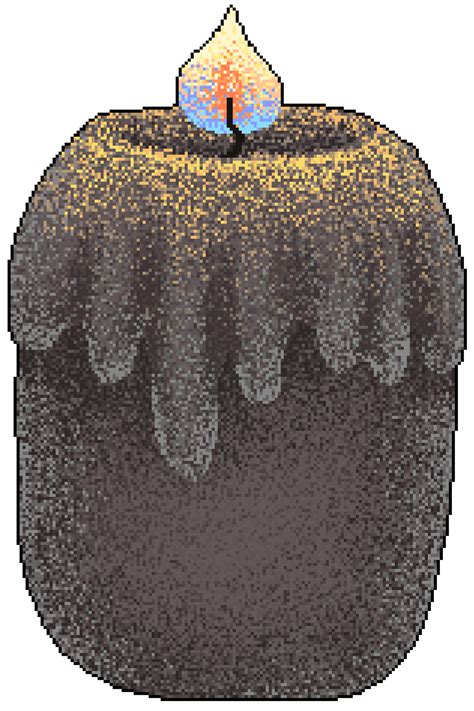 Black Candle In Pixel Art Style 34376800 PNG