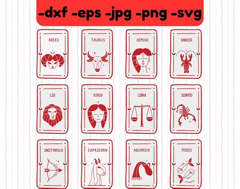 Zodiac Svg Zodiac Sign Svg Constellation Svg Astrology Svg Etsy