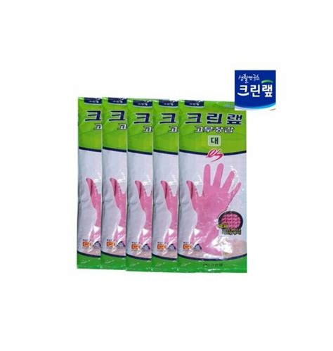 Es 고무장갑 핑크 대형l 라텍스 청소용 설거지 5입 티몬