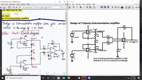 Design Of Instrumentation Amplifier 3 Opamp Configuration YouTube