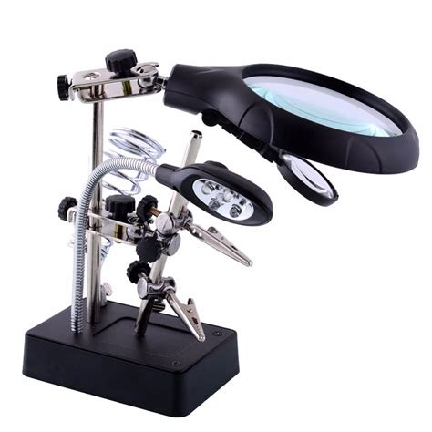 Buy Mg16129 C Welding Magnifying Glass 5 Led Auxiliary Clip Magnifier 3