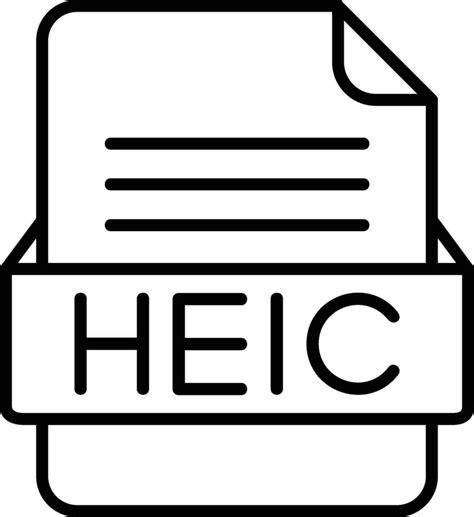 HEIC File Format Line Icon 28550577 Vector Art At Vecteezy