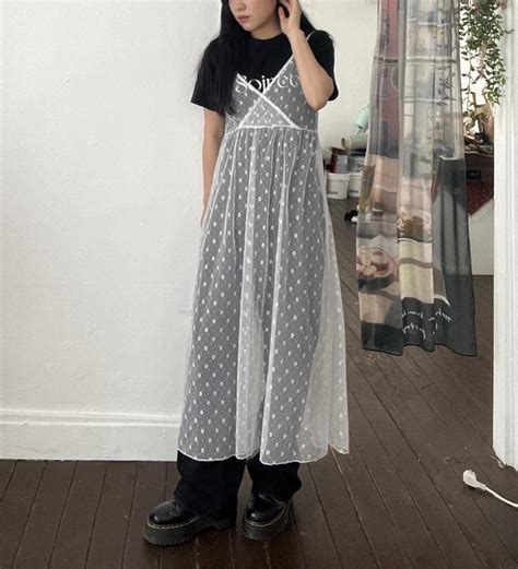 디어멜로우 레이어드 플라워 자수 레이스 뷔스티에 나시 롱원피스