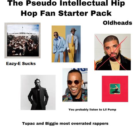 The Pseudo Intellectual Hip Hop Fan Starter Pack Rstarterpacks