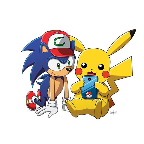 Sonic And Pikachu By Iridalaoi On Deviantart