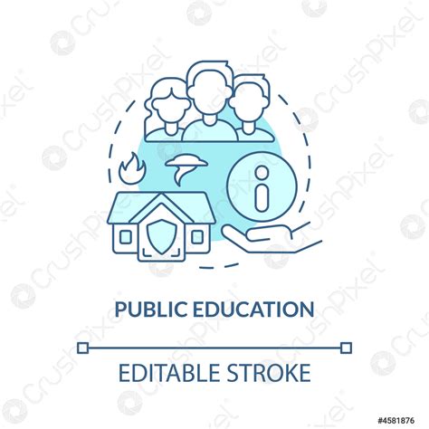 Public Education Turquoise Concept Icon Stock Vector 4581876 Crushpixel