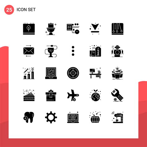 Stock Vector Icon Pack Of 25 Line Signs And Symbols For Development Up