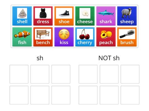 phonics sh sort group sort
