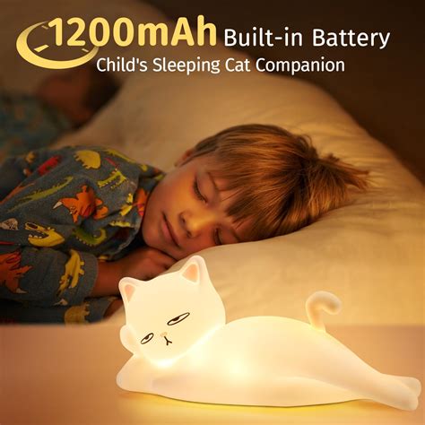 Mubarek Luces Nocturnas Para Niños Lámpara De Gato 16 Colores Luces