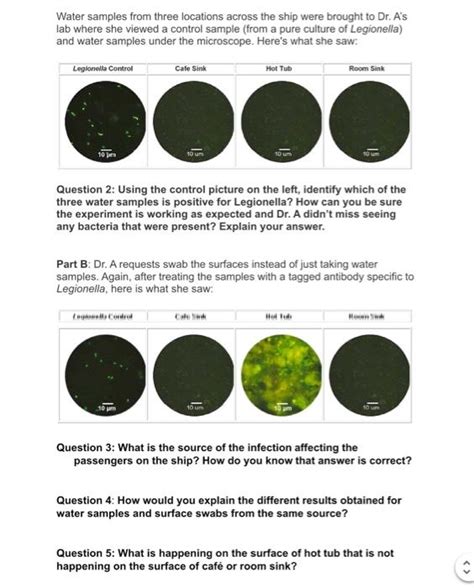 Solved Water Samples From Three Locations Across The Ship Chegg Com