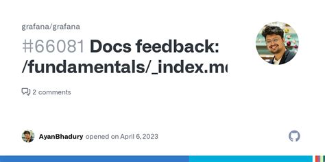 Docs Feedback Fundamentalsindexmd · Issue 66081 · Grafanagrafana