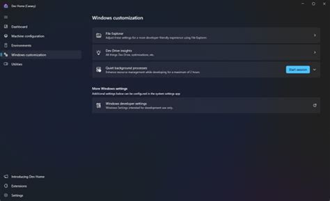Dev Home Preview V0 15 Release TheWindowsUpdate