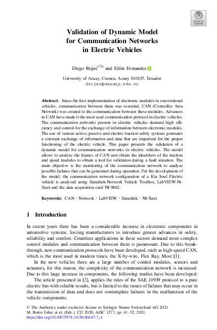 pdf validation of dynamic model for communication networks in