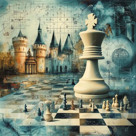 A Scene Depicting The Beauty Of Logical Reasoning With Symbols Like A Chessboard Math Equations