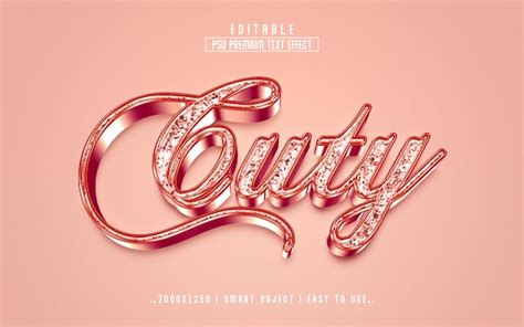 Premium Psd Cute 3d Text Effect Style
