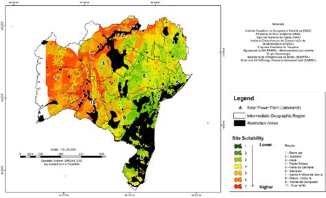 Map Of Site Suitability Scenario 1 Again Considering An Extension Of